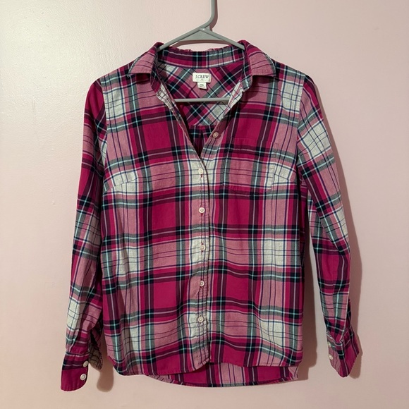 J. Crew | Tops | J Crew Plaid Flannel Shirt | Poshmark